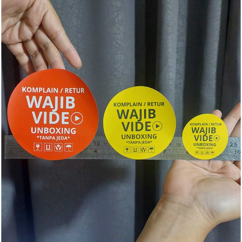 Jual STIKER KOMPLAIN RETUR WAJIB VIDEO UNBOXING | Shopee Indonesia