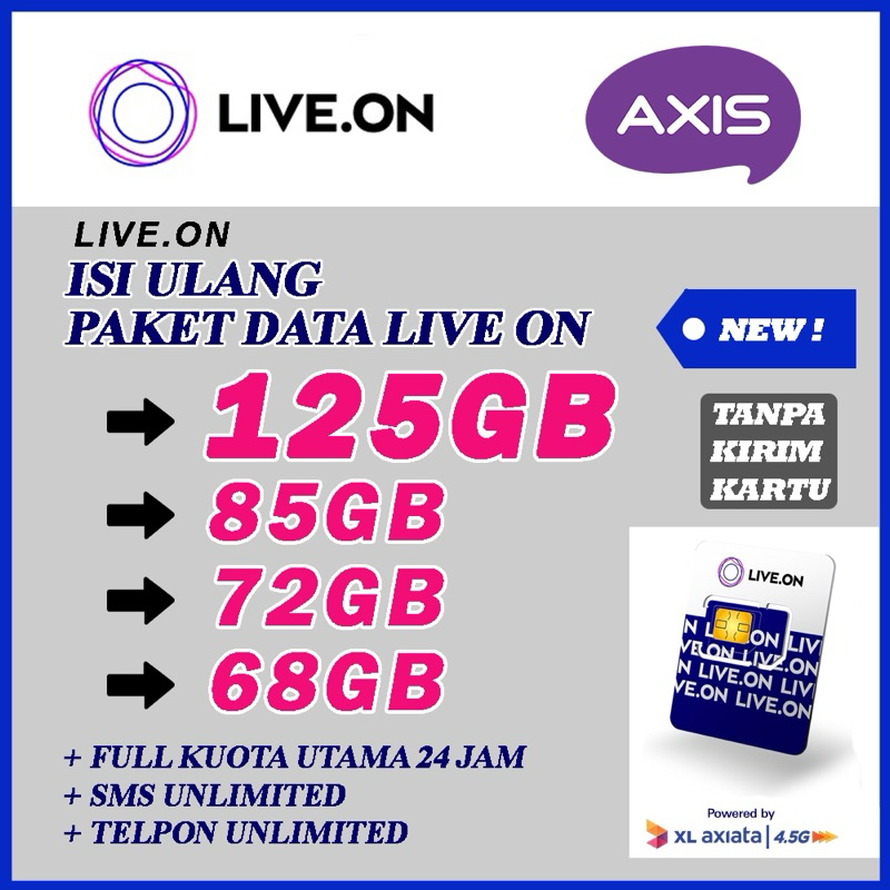 Jual Paketdata Isi Ulang Kuota LiveOn (Tanpa Kirim Kartu) | Shopee ...