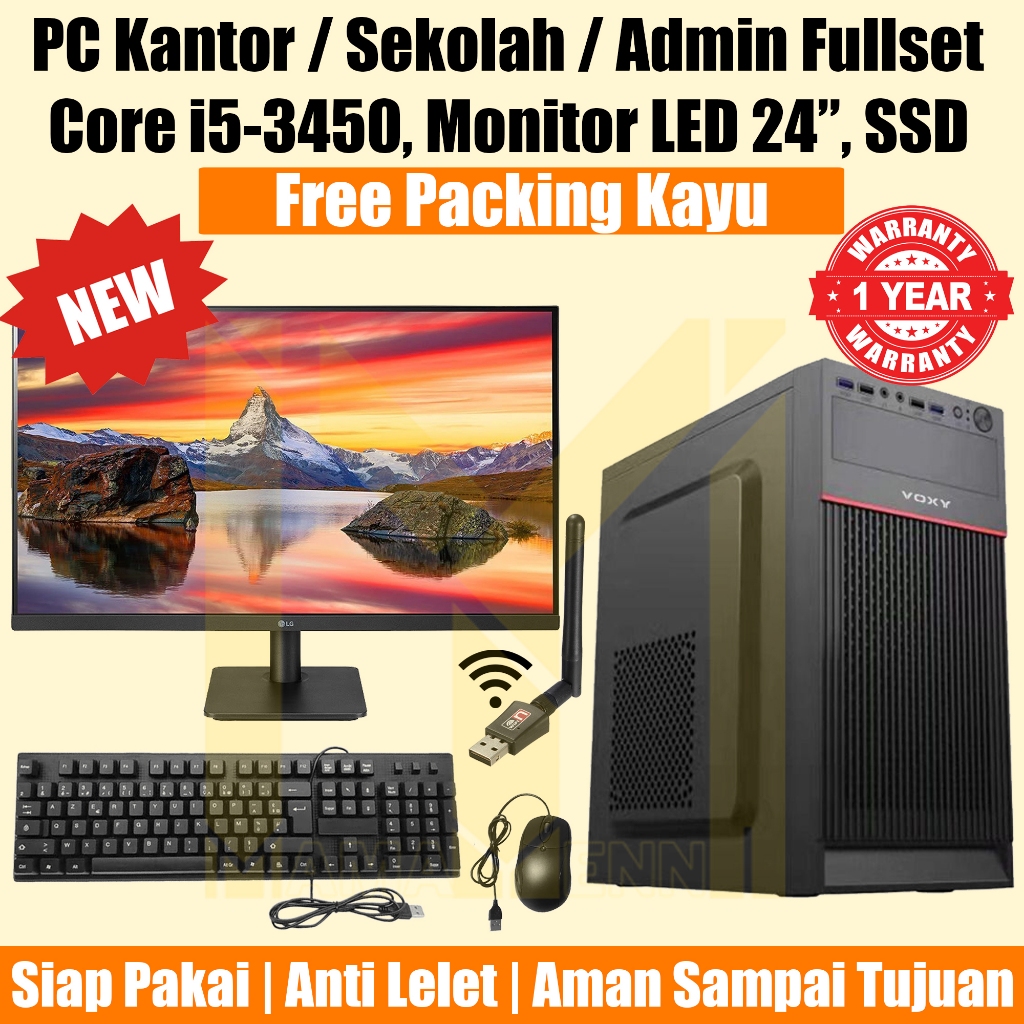 Jual PC Rakitan Kantor Core i5 3470 RAM 16GB SSD HDD / Paket Komputer / CPU Office/Admin/Sekolah ...