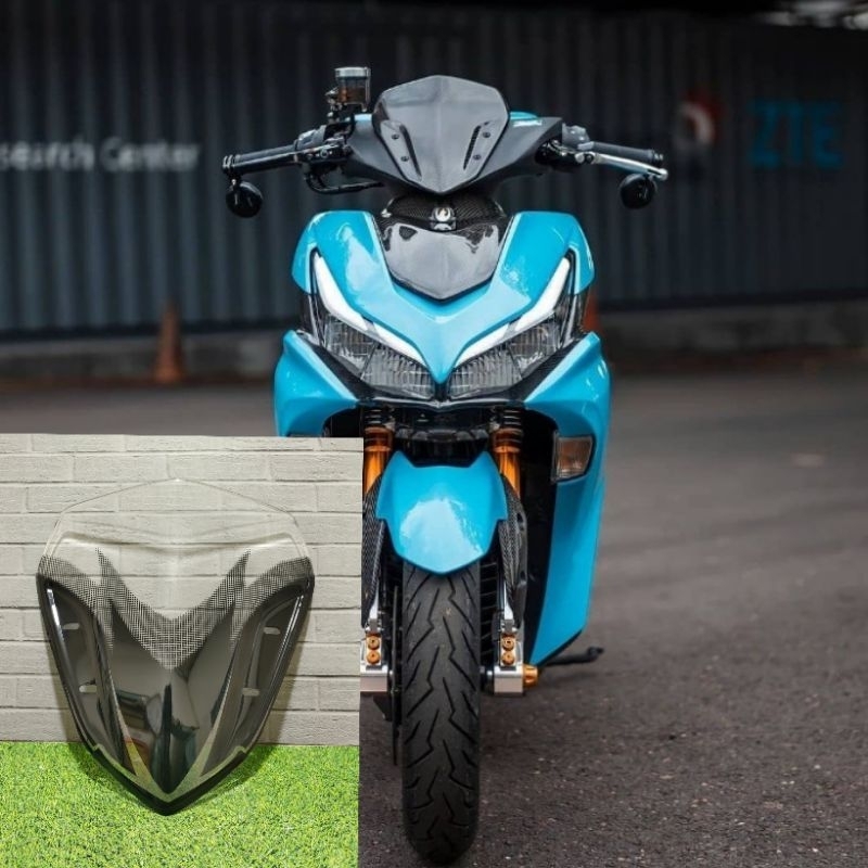 Jual VISOR VARIASI AEROX OLD NEW MODEL STANDAR BAHAN AKLIRIK 2 MILI PNP ...