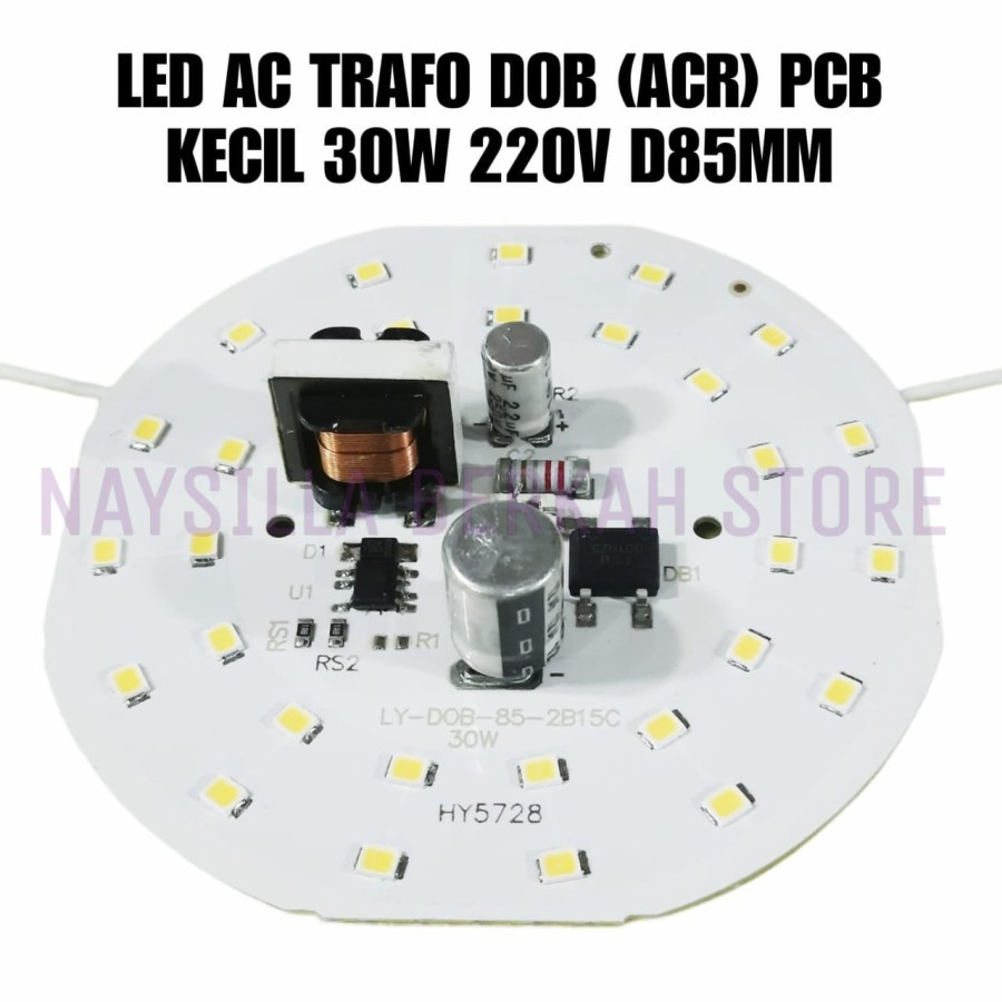 Jual PCB LED AC TRAFO 30W 220V DOB (ACR) UKURAN PCB KECIL 85MM | Shopee ...