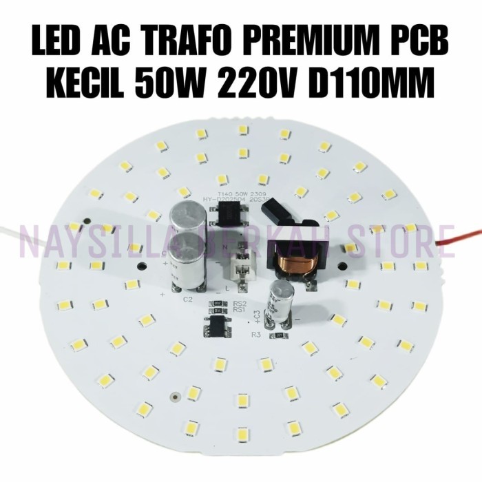 Jual PCB LED AC TRAFO 50W 220V BERKUALITAS PREMIUM UKURAN PCB KECIL ...