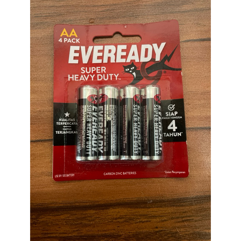 Jual baterai eveready super heavy duty AA isi 4 | Shopee Indonesia