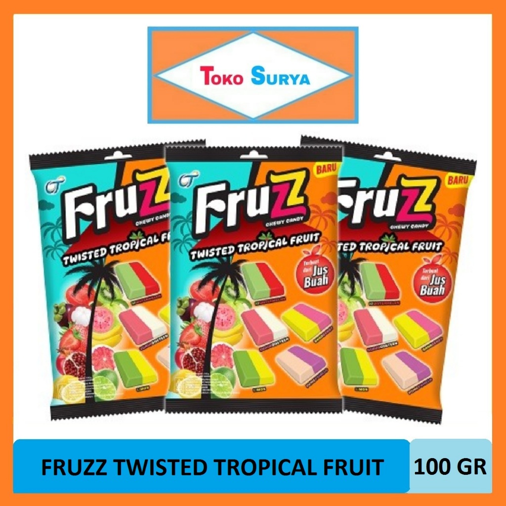 Jual Fruzz Chewy Candy Permen Lunak Aneka Rasa Twisted Tropical Fruit ...