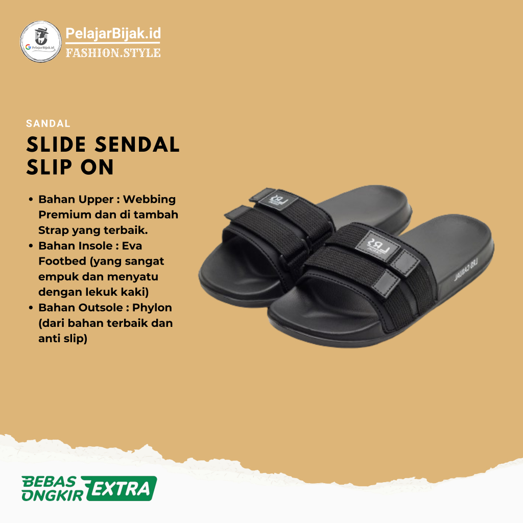 Jual Sandal Pria wanita Slide Sendal Slip on Sendal Anti Licin Ringan ...