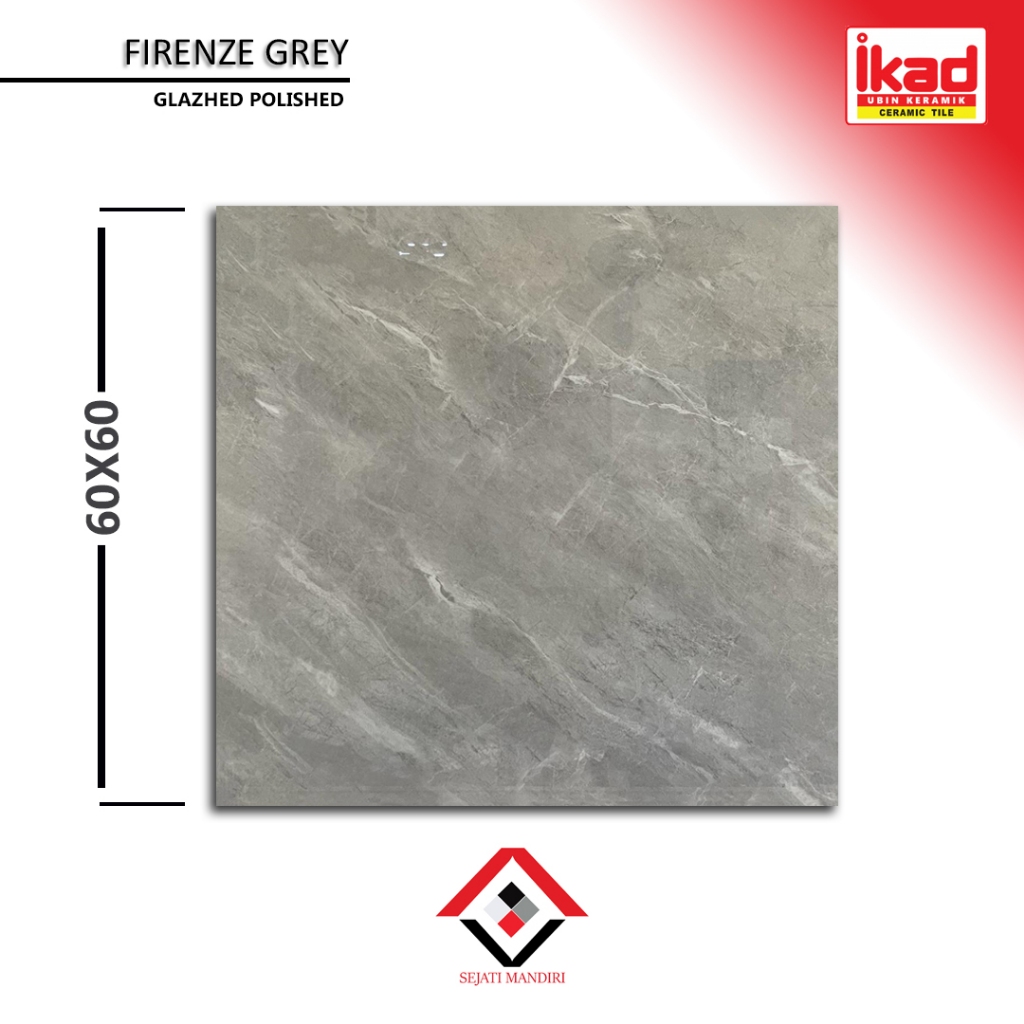 Jual granit 60x60 - motif marmer - ikad firenze grey | Shopee Indonesia