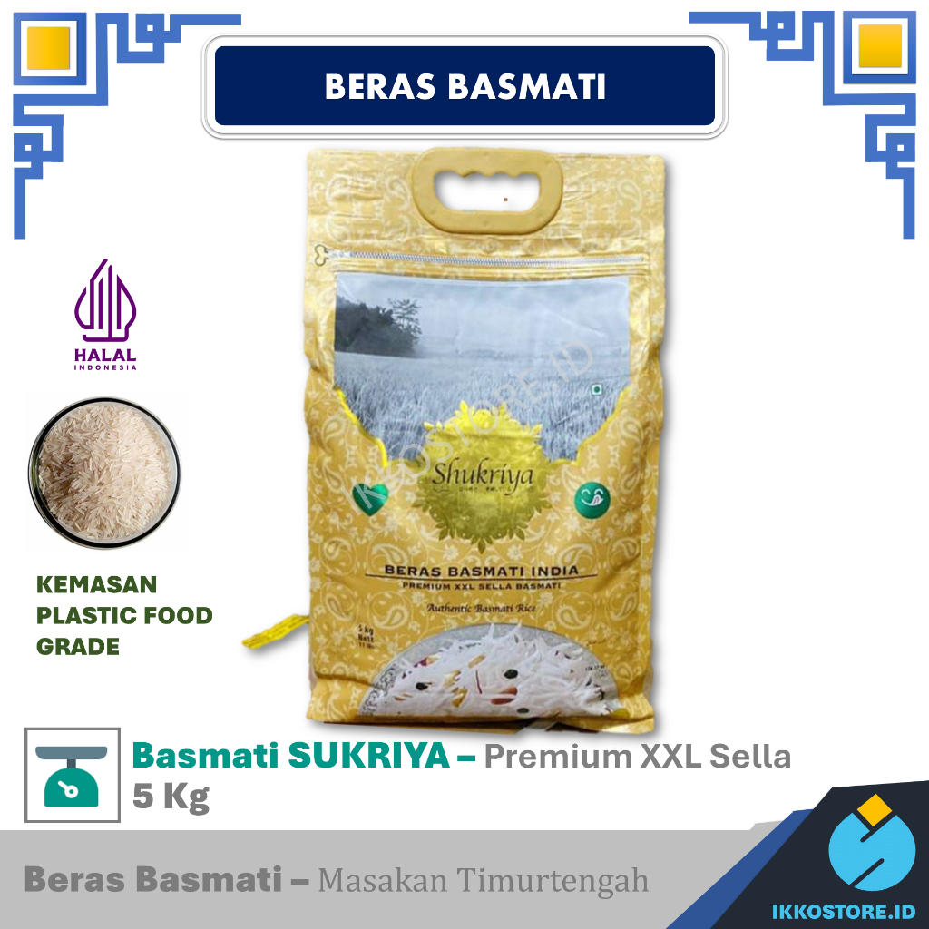 Jual Beras Basmati Shukriya 5 kg - Basmati Premium | Shopee Indonesia