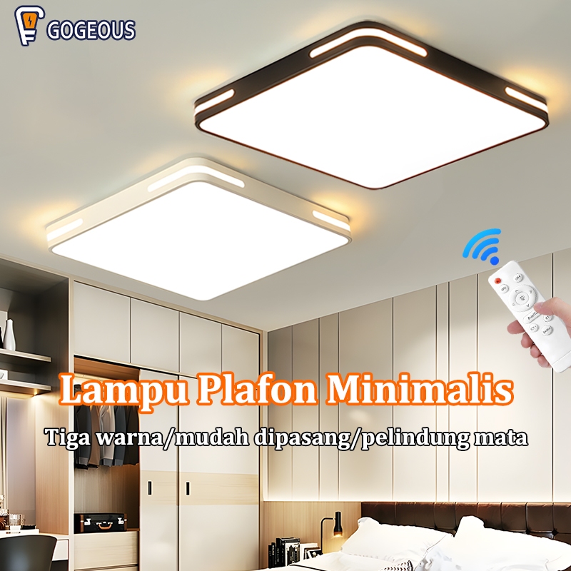 Jual 【COD】Lampu Plafon Minimalis Modern Persegi Plafon Pvc 36/45/96W 3 ...