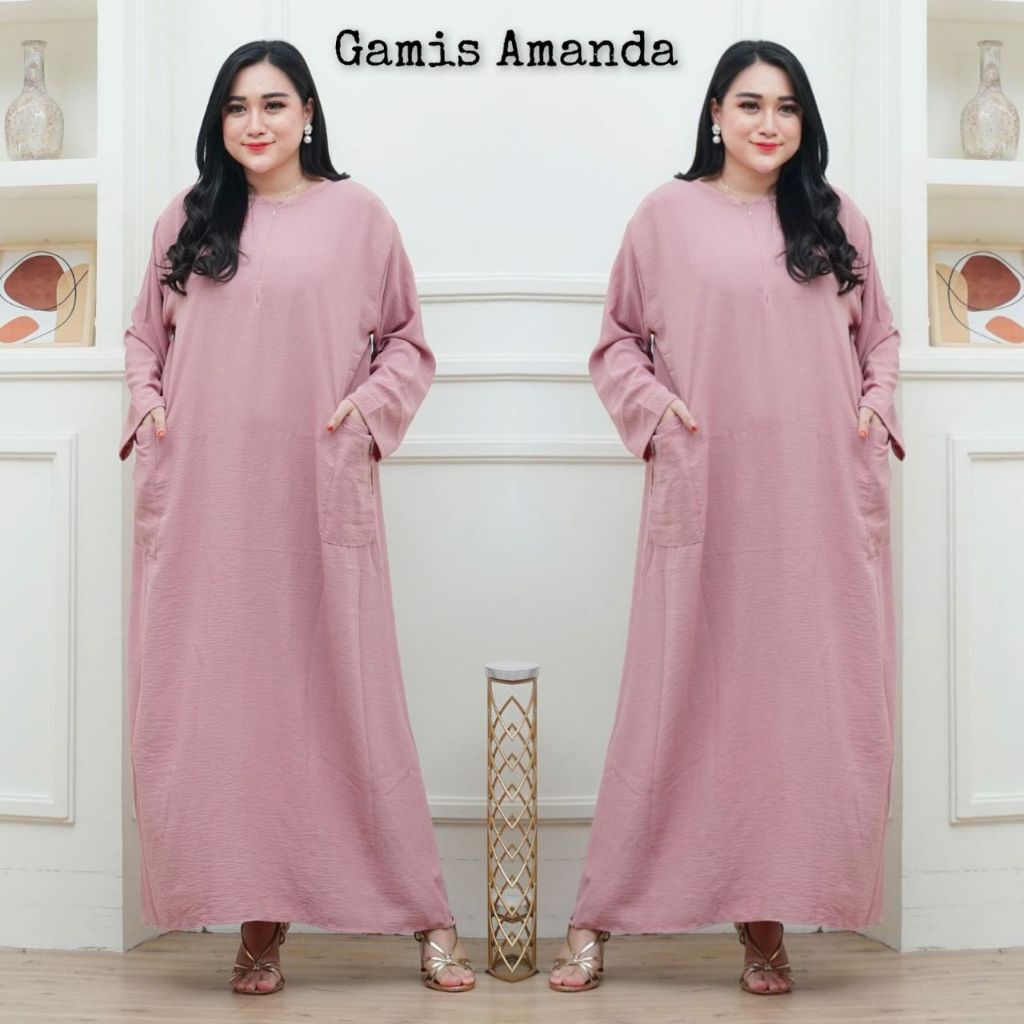 Jual Havia - Basic Inner Dress Wanita Masa Kini Bahan Crinkle Airflow ...