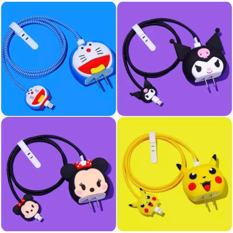 Jual SET PELINDUNG KABEL HP CHARGER USB HANDPHONE 4IN1 CABLE BITE ...