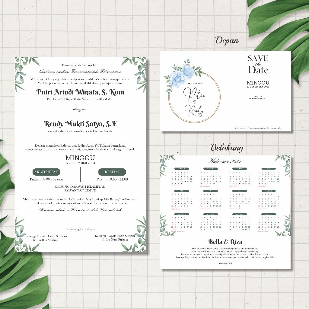 Jual Undangan Kalender Custom murah | Shopee Indonesia