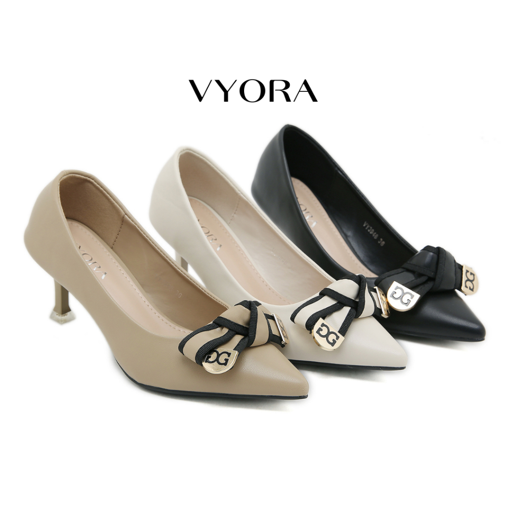 Jual Vyora - VY3948 Sepatu Heels Wanita Kerja 7cm Import | Shopee Indonesia
