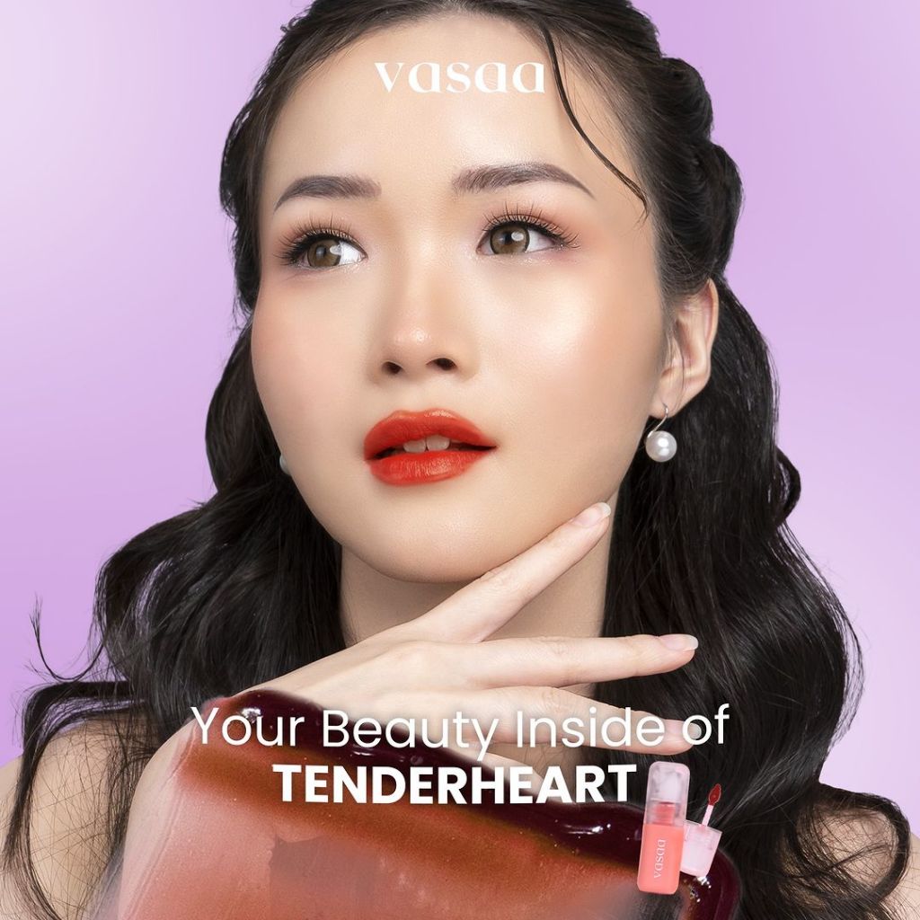 Jual Vasaa Lip Tint Glossy Stain Super Hydrating Shade Tenderheart 3g ...