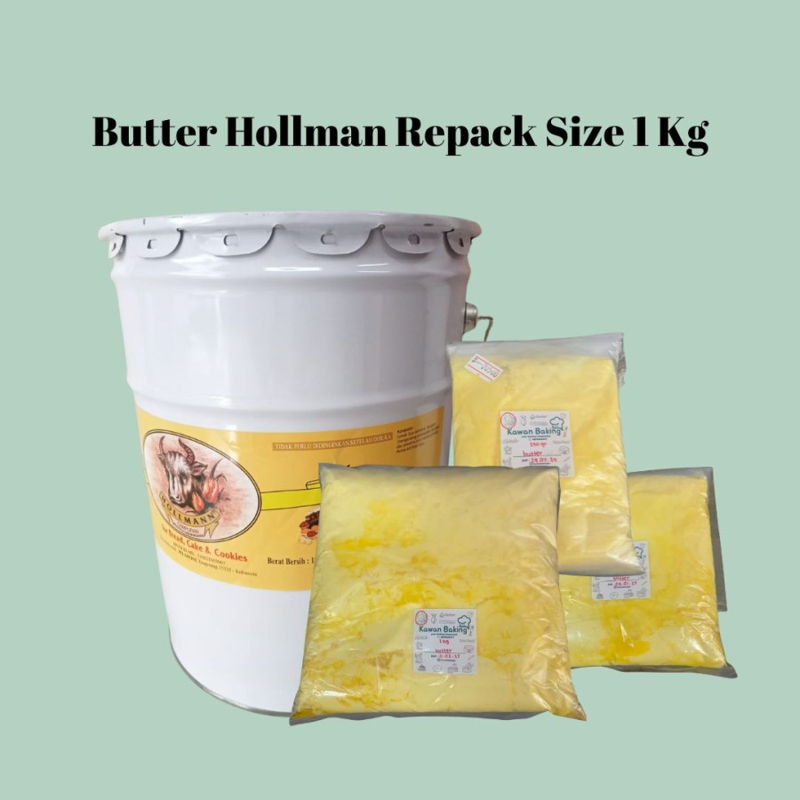 Jual Butter Hollman repack 1 kg, campuran mentega dan margarin harum ...