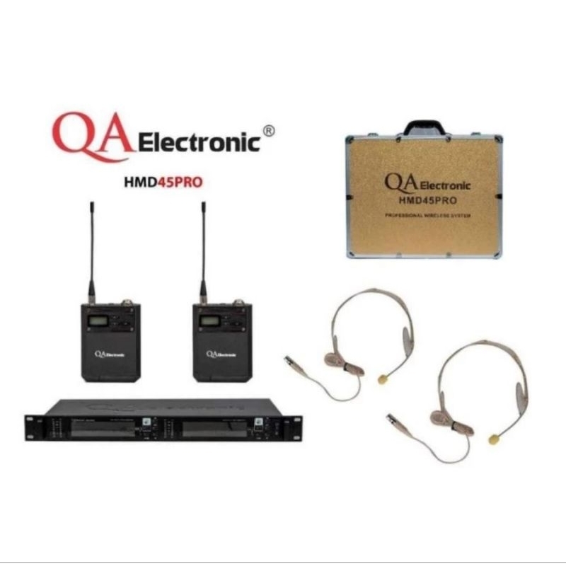 Jual Mic wireless QA ELECTRONIC HMD45PRO | QA ELECTRONIC HMD 45PRO | HMD 45 PRO (2 Mic Headset ...
