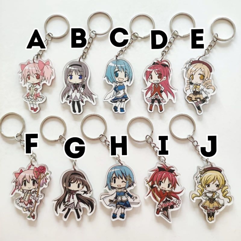 Jual Keychain Anime Mahou Shoujo Madoka Magica 1 Homura Sayaka Kyouko ...