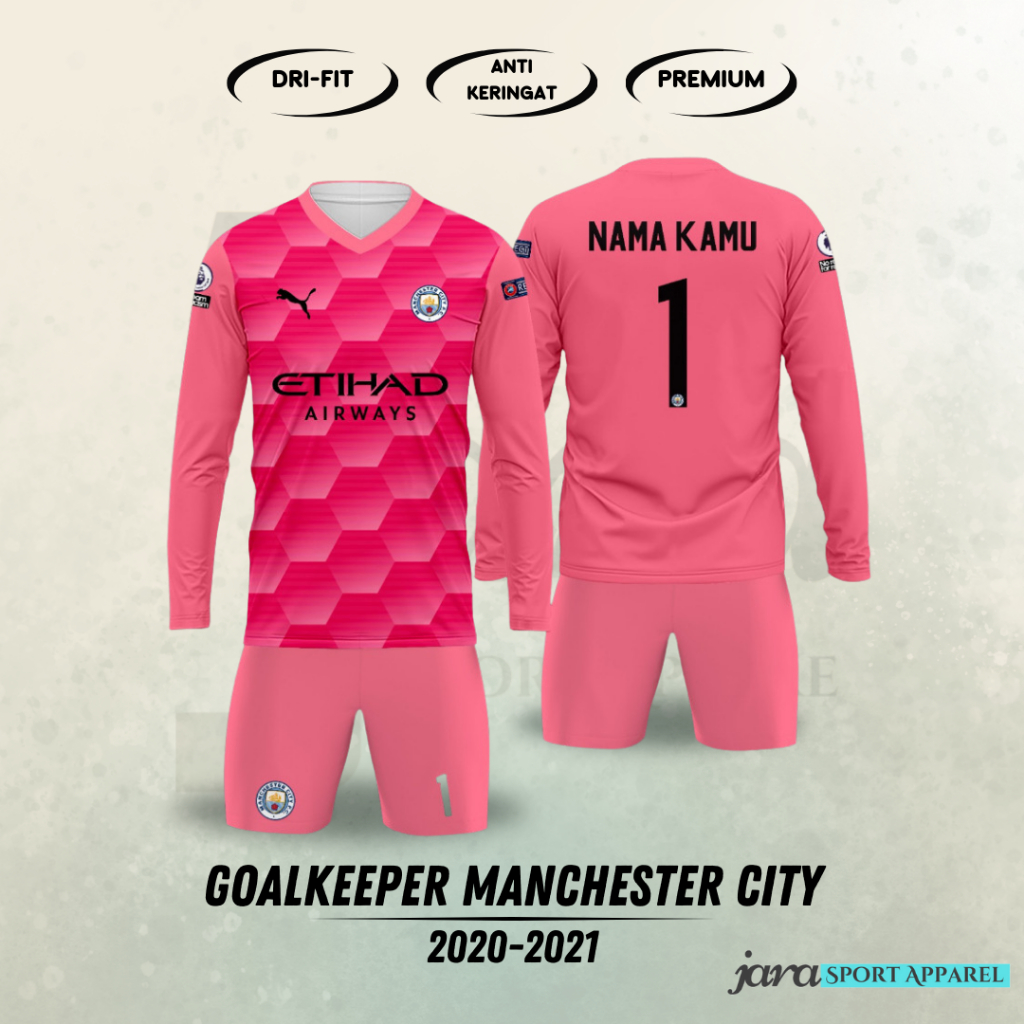 Jual Jersey MANCHESTER CITY KIPER 3 2020-2021 Lengan Panjang Free ...