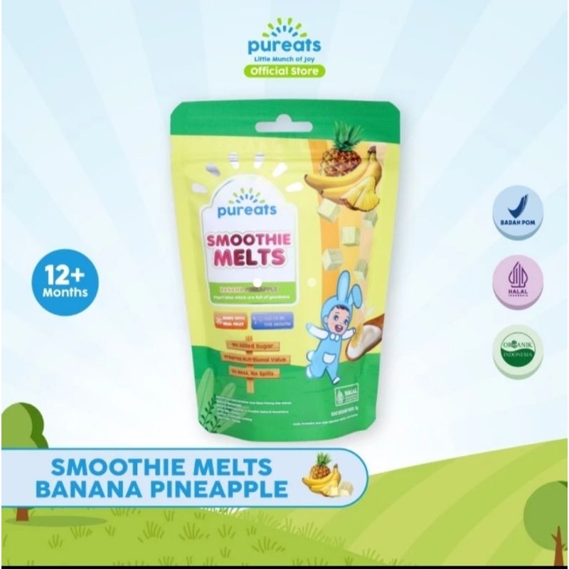 Jual Pureats Smoothie Melts Banana Pineapple - Snack Balita Yogurt ...