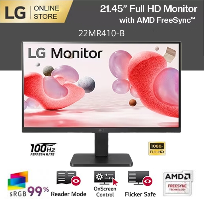 Jual LG 22MR410 B 22" Full HD Monitor 100Hz with AMD FreeSync | Shopee Indonesia