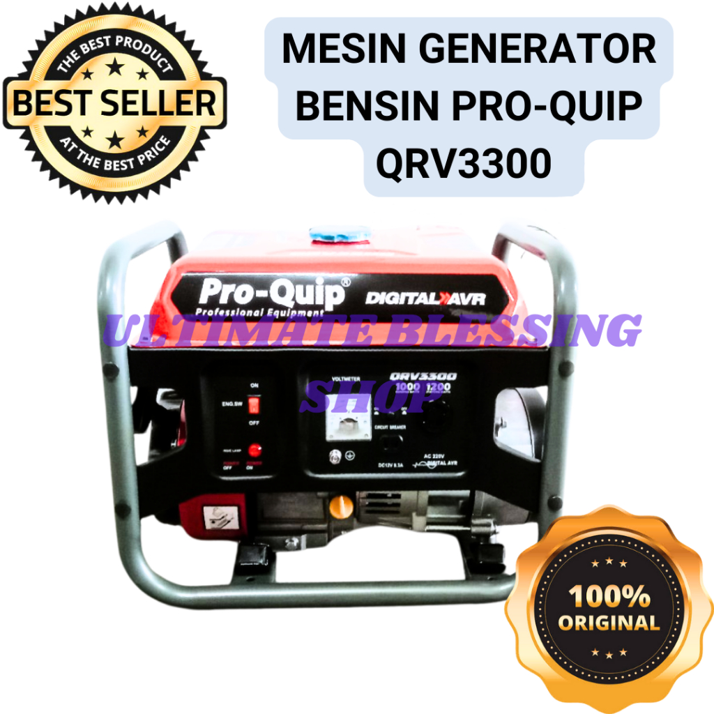 Jual MESIN GENSET BENSIN GENERATOR 1000 WATT PRO-QUIP QRV3300 ...
