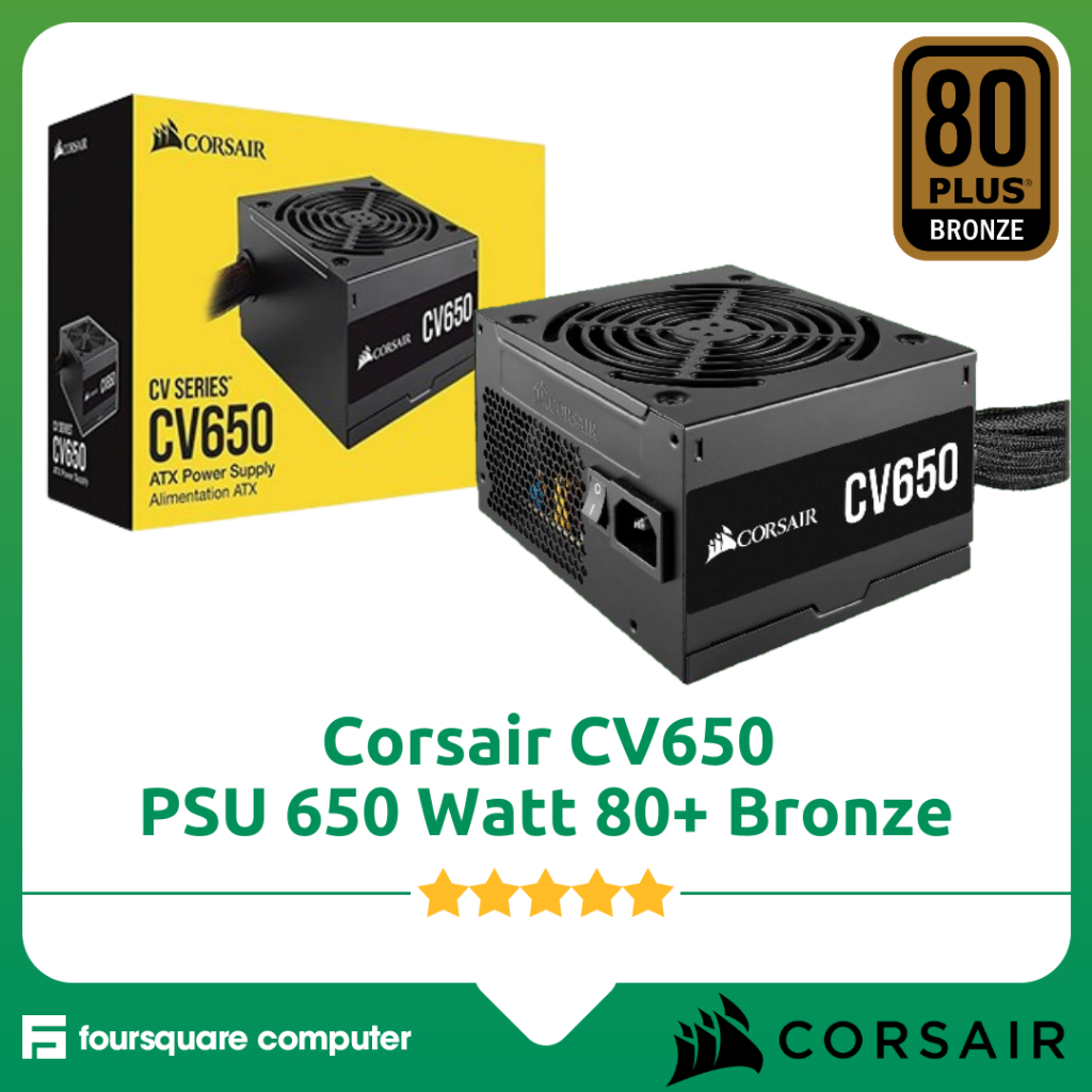 Jual PSU Corsair CV650 650 Watt 80 Plus Bronze | 650W Resmi | Shopee ...