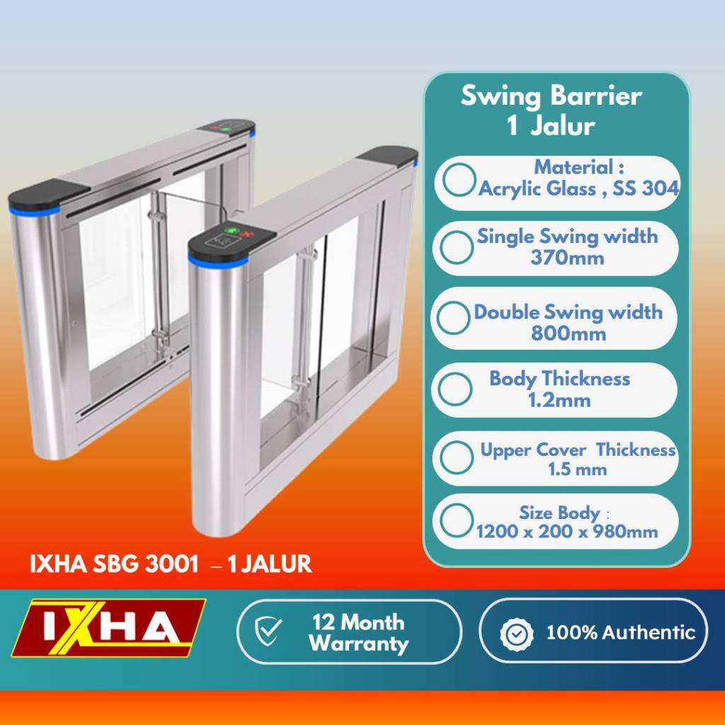 Jual swing barrier gate otomatis 1 jalur 1 line | Shopee Indonesia