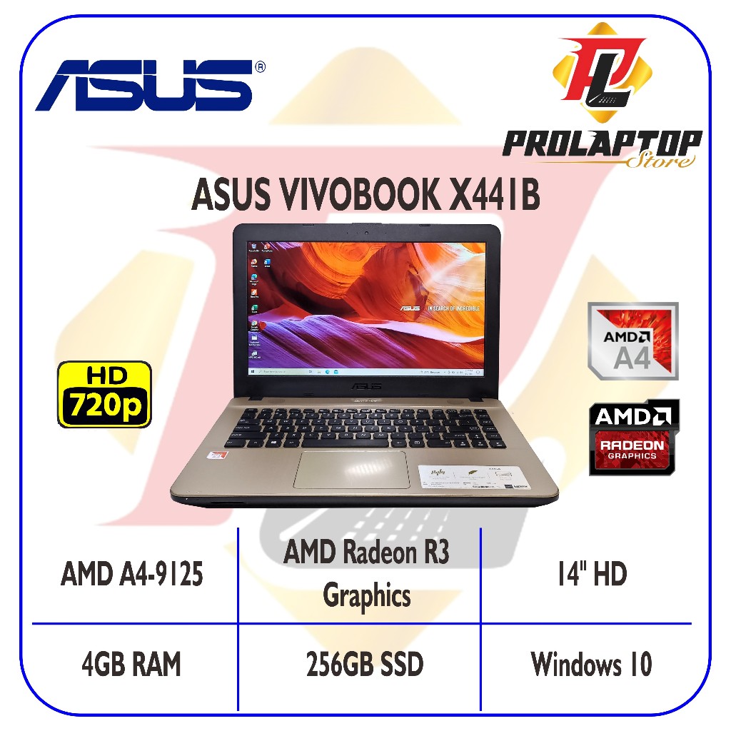 Jual Asus VivoBook X441B AMD A4-9125 Radeon R3 Graphics RAM 4GB SSD ...