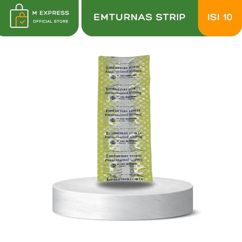 Jual EMTURNAS FORTE STRIP - Paracetamol 650mg Obat Sakit Kepala / Demam ...