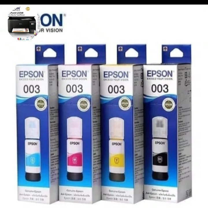 Jual TINTA EPSON T003 INK BOTTLE (BLACK, CYAN, MAGENTA, YELLOW ...