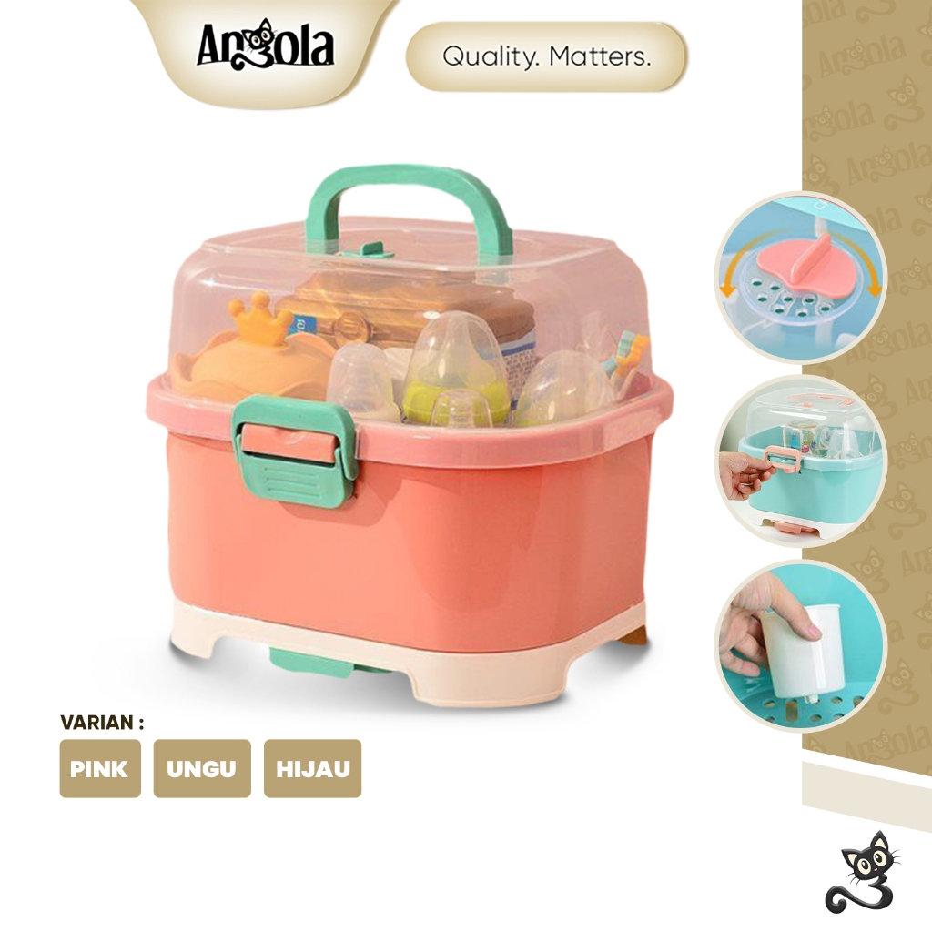 Jual ANGOLA Rak Pengering Botol Bayi C21 Rak Penyimpanan Alat Makan ...