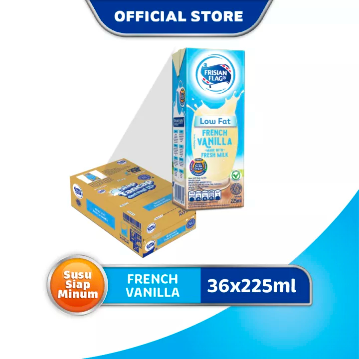 Jual Frisian Flag Susu UHT Low Fat French Vanilla - DUS | Shopee Indonesia