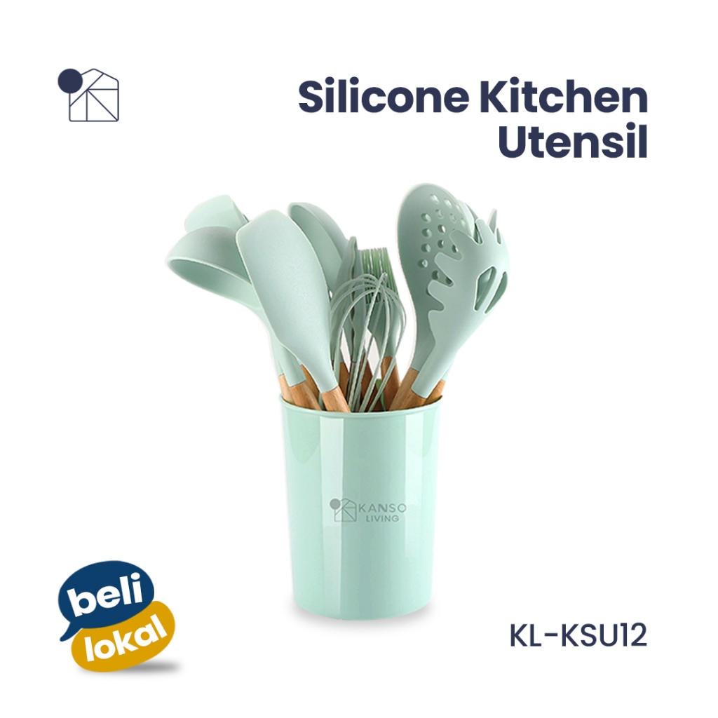 Jual Kanso Living 12 in 1 Kitchen Silicone Utensil Whole Set Sutil ...