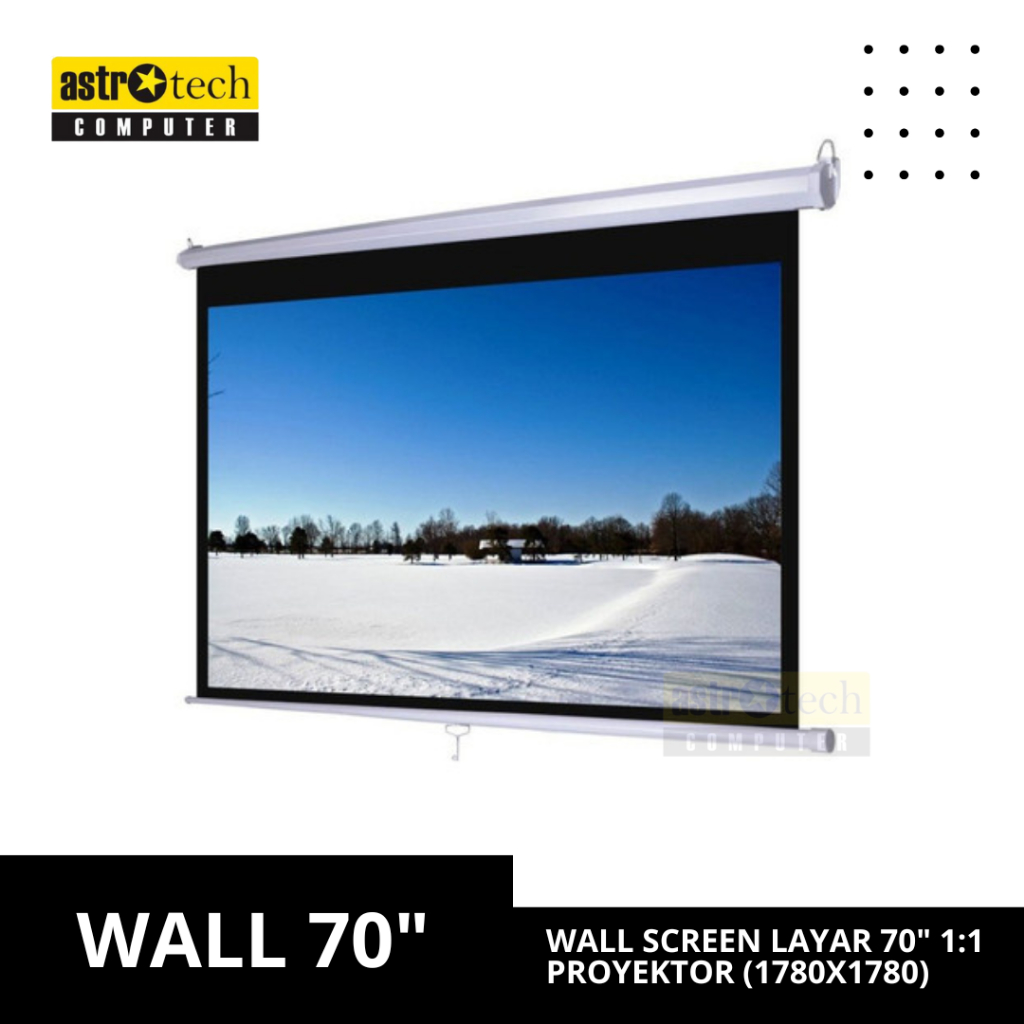 Jual WALL SCREEN 70" INCH LAYAR 70" 1:1 PROYEKTOR (1780X1780) | Shopee Indonesia