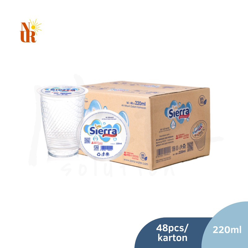 Jual Sierra Cup 220ml x 48pcs [Karton] / Air Mineral | Shopee Indonesia