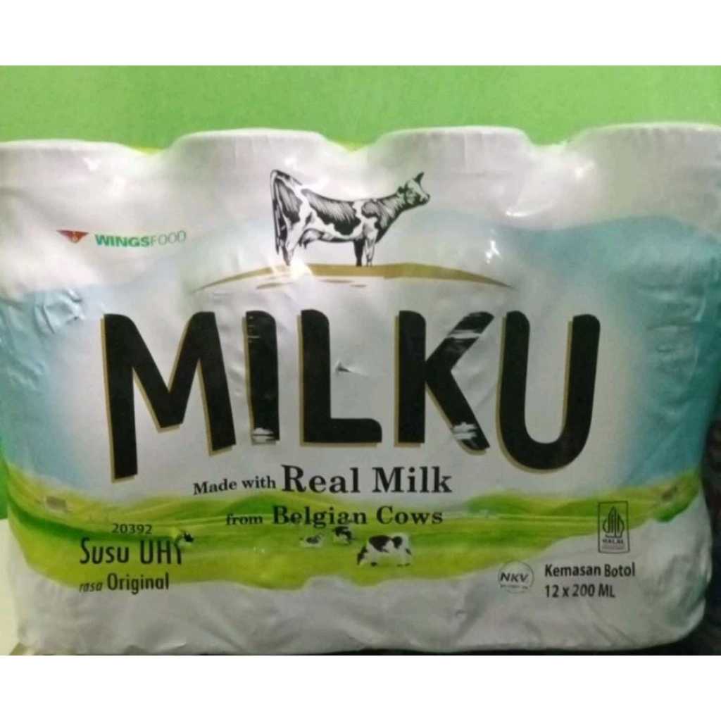 Jual Susu Milku rasa ORIGINAL/ REAL MILK SUSU UHT ( 1 krat isi 12 botol ...