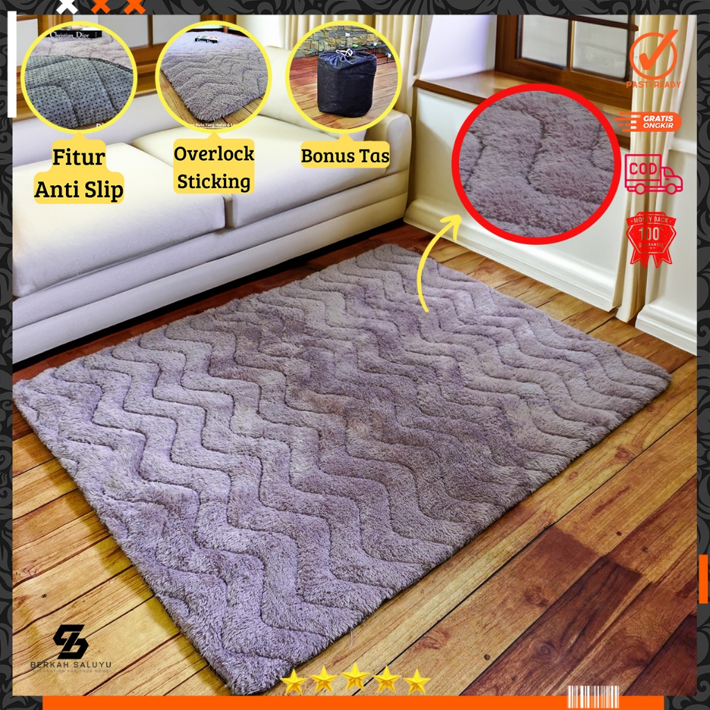 Jual Karpet bulu Quilting anti slip premium mewah lembut dan empuk area ...