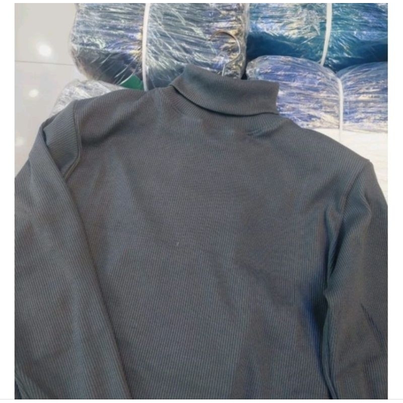 Jual KAOS RIB TURTLENECK LENGAN PANJANG PRIA / KAOS RIB TURTLENECK PRIA ...
