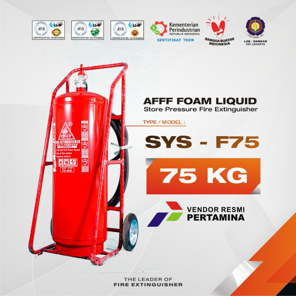 Jual APAR AFFF FOAM LIQUID 75 Kg - Alat Pemadam Api Premium - Sysco ...