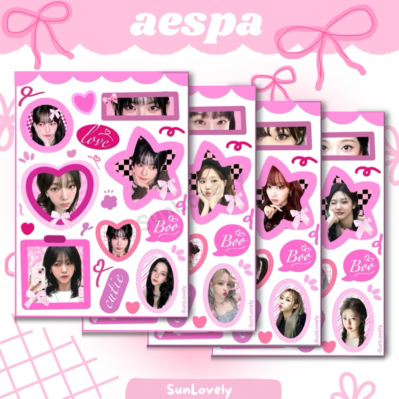 Jual STICKER AESPA Cute Pink, Karina, Winter, Giselle, Ningning ...