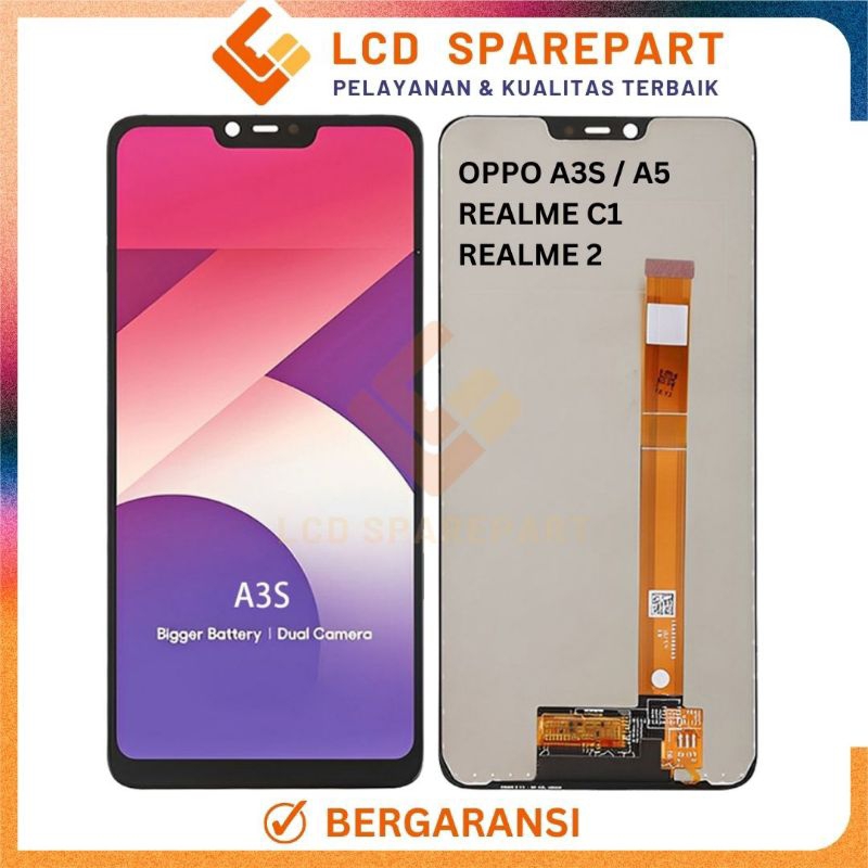 Jual LCD Touchscreen Oppo A3S, Oppo A5, Realme 2, Realme C1, CPH1803 ORI FULLSET | Shopee Indonesia