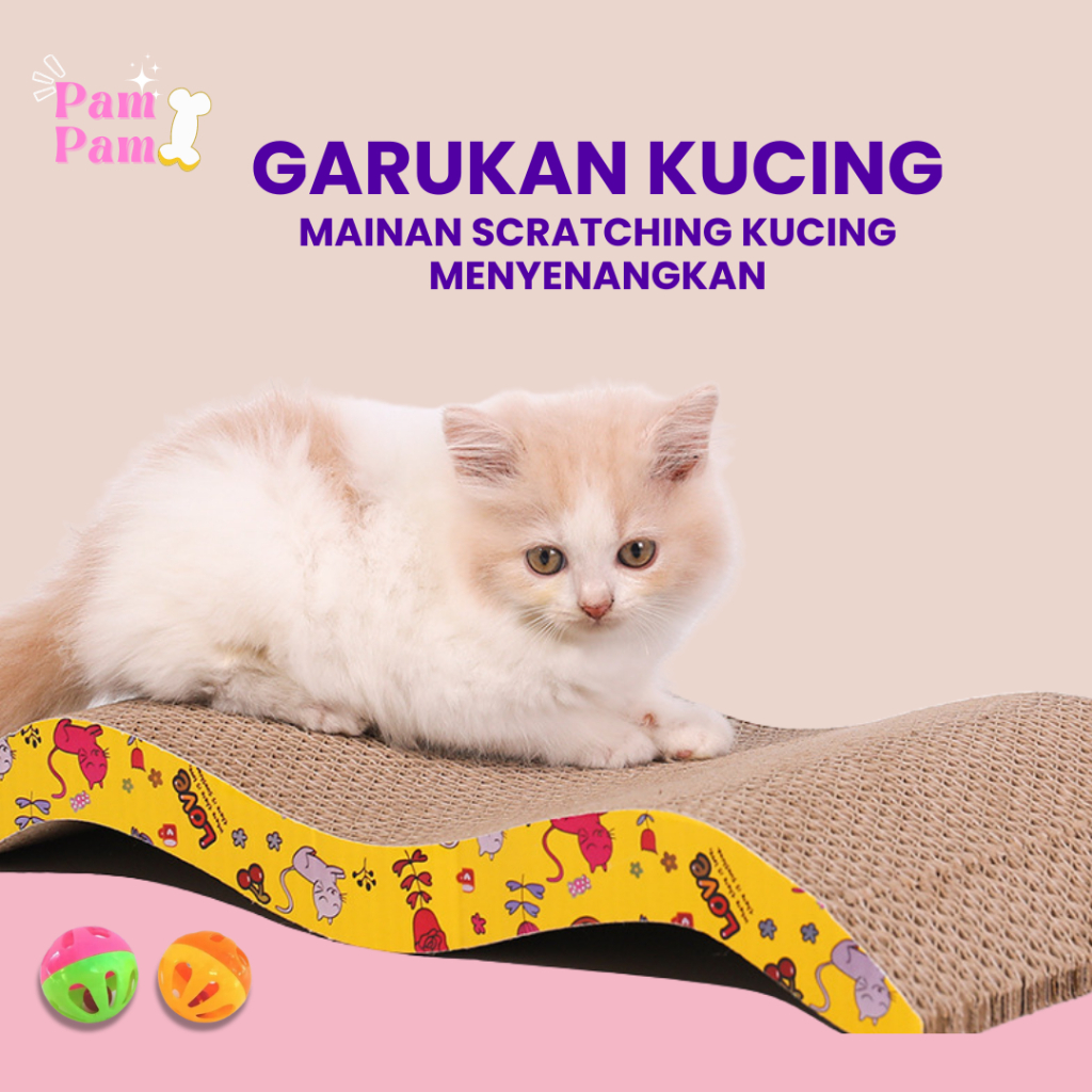 Jual Garukan Kucing Lengkung Cat Scratcher Cakaran Kucing Papan Garuk ...