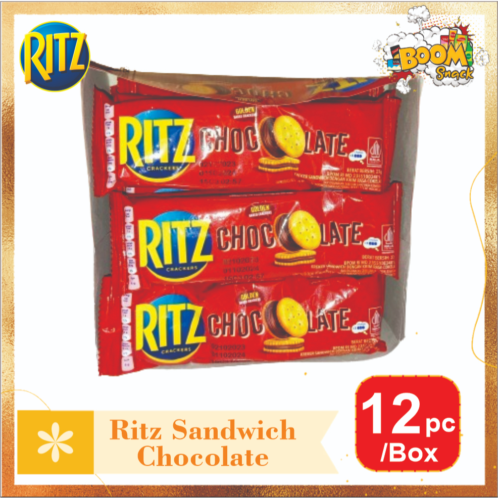 Jual BOX - Ritz Sandwich Chocolate isi 12pcs | Shopee Indonesia