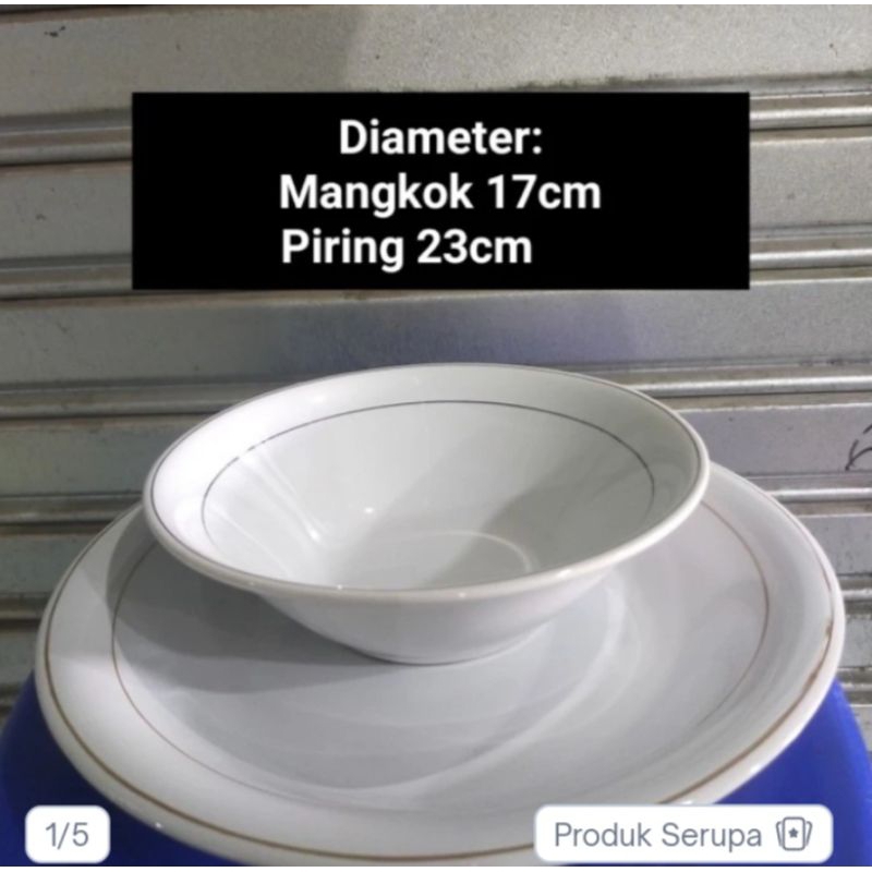 Jual PIRING MAKAN KERAMIK MANGKOK KERAMIK(SATU PAKET) 6 PIRING KERAMIK ...