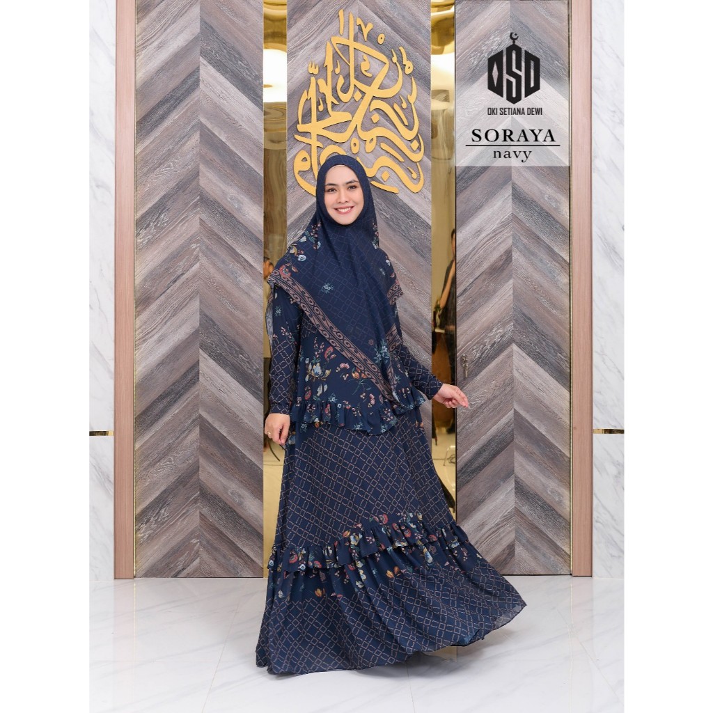 Jual OSD - Soraya Series Dress Syari Premium Set Scarf | Shopee Indonesia