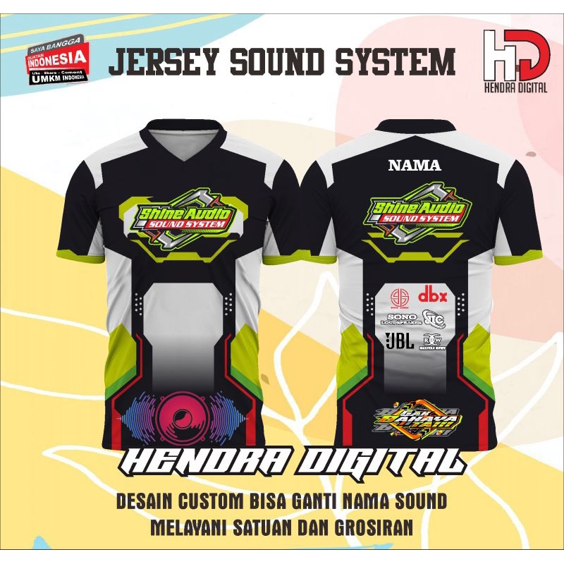 Jual jersey sound sistem..audia..bahan drift...full printing..desain ...