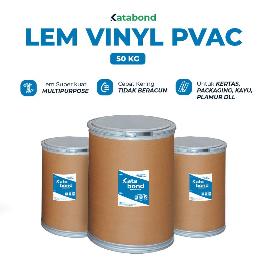 Jual Lem Putih, Lem Lantai Vinyl Katabond 8817 Drum 50 KG | Shopee ...