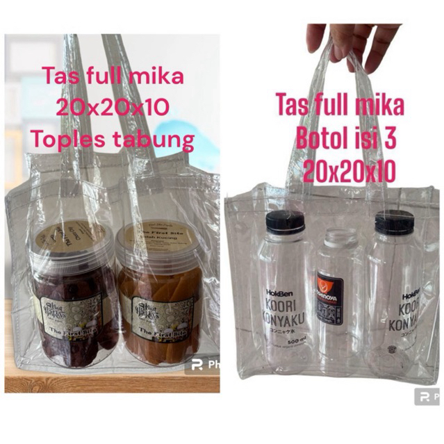 Jual Tas full mika botol isi 3 / toples isi 2 uk 20x20x10 | Shopee ...