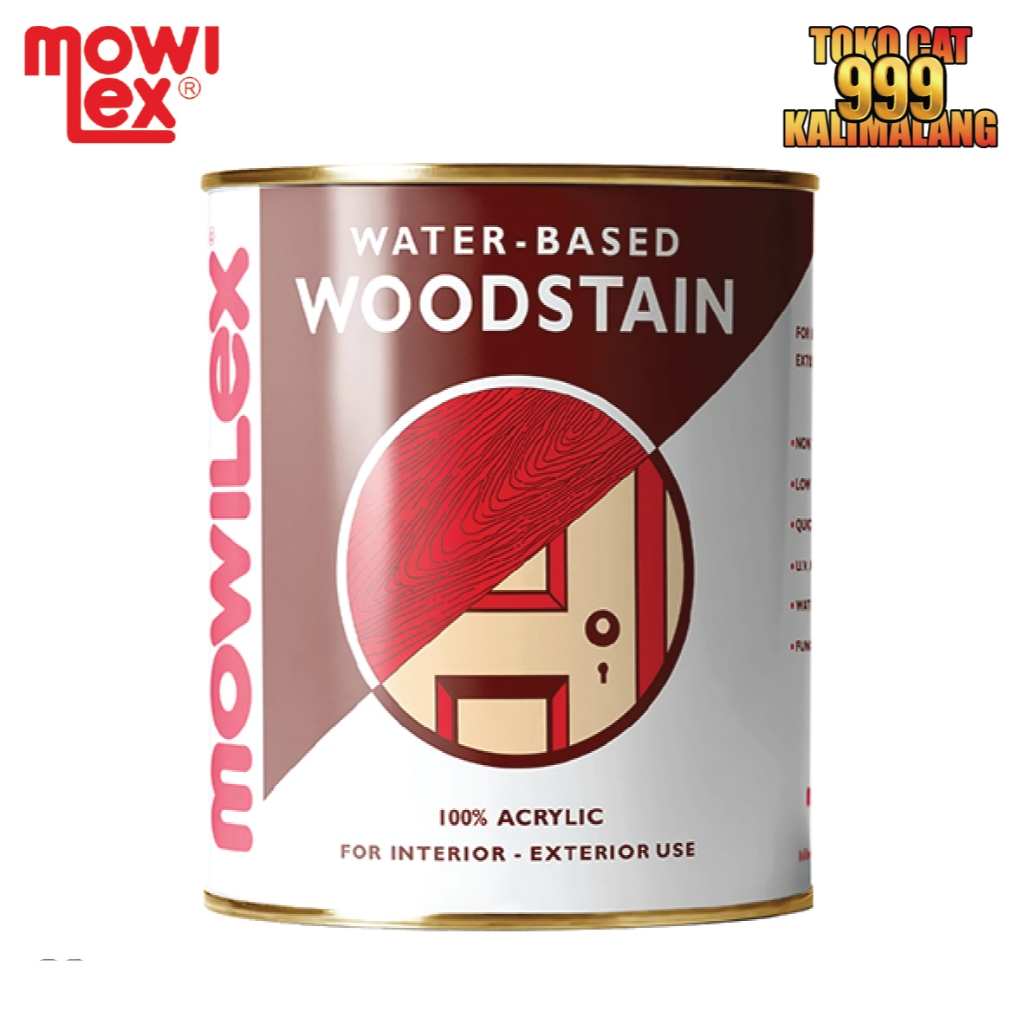 Jual Cat Politur Kayu Water Based Mowilex Woodstain Semua Warna Kaleng ...