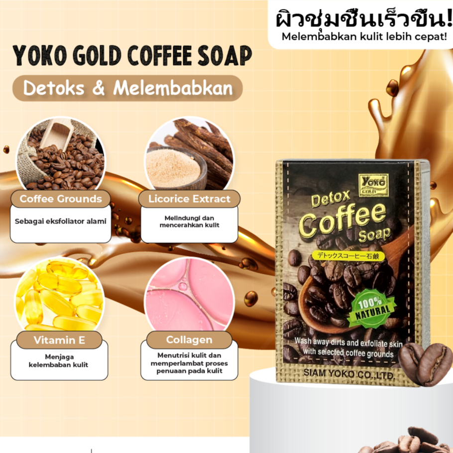 Jual Yoko Gold Detox Coffee Soap 80 Gr | Shopee Indonesia