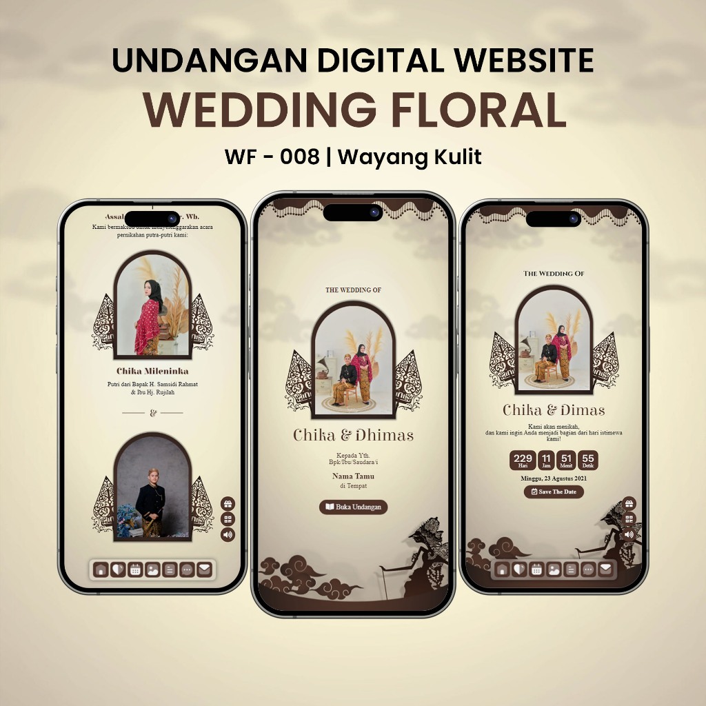 Jual WF008-Wayang Kulit | Undangan Digital Website | Shopee Indonesia
